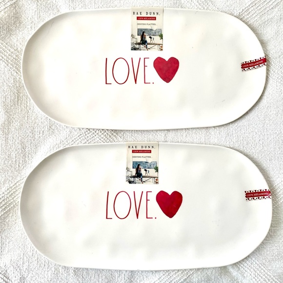 Rae Dunn | Kitchen | Rae Dunn Love Platters In Lightweight Melamine ...